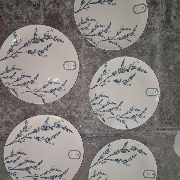 intesa | Dining | Floral Blue And White Dinner Plates Set | Poshmark